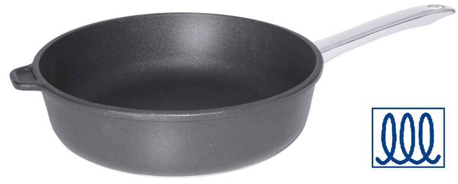 Aluminiumguss Pfanne Ø 28cm H-7cm Ø Boden 22cm | Gastrobedarf für Profis